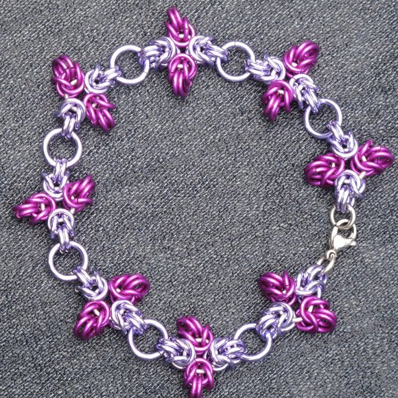 dlmc123 | Jewelry | Chainmail Bracelet Byzantine Flowers Weave | Poshmark